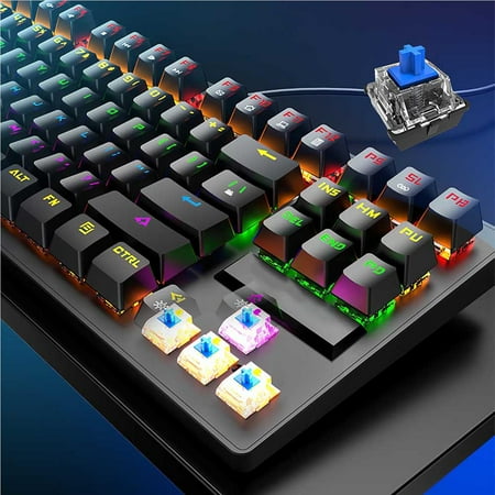 Punk Mechanical Keyboard 87-Key USB Wired Keyboard Computer Keyboard ...