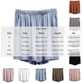 AHTJRT Women's Elastic Waist Pajama Shorts Pockets Wide Leg Nightwear ...