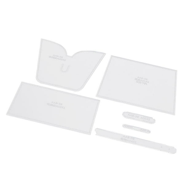 6 Pieces Set Clear Acrylic Quilting Templates Stencils for Leather ...