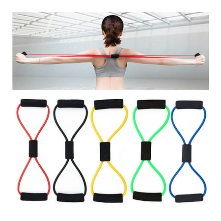 2020 Hot Yoga Gum Fitness Resistance 8 Word Chest Expander Rope Workout ...