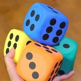 kaHgKids Large Foam Dice Color Foam Dice 3.15 Inches Big Dice For ...