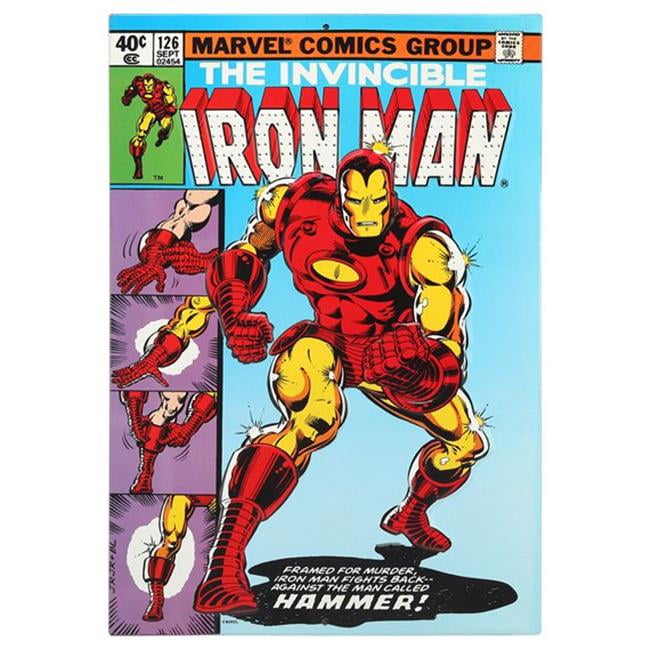 Marvel 90159548-S Iron Man No. 126 Cover Embossed Tin Sign - Walmart.com