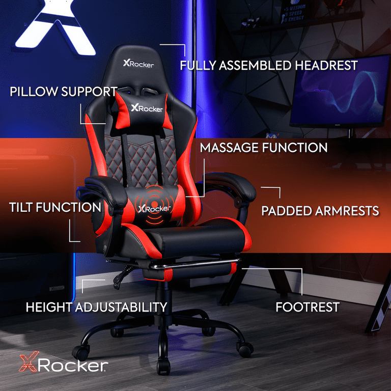 Red x rocker gaming chair store