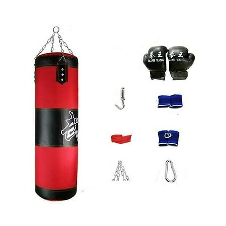 Empty Boxing Sandbag Home Fitness Hook Hanging Kick Punching Bag Boxing ...