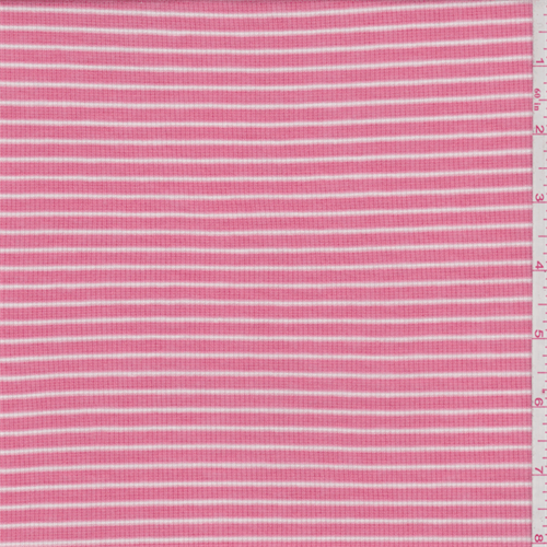 Coral Pink Stripe Baby Rib Knit, Fabric By the Yard - Walmart.com