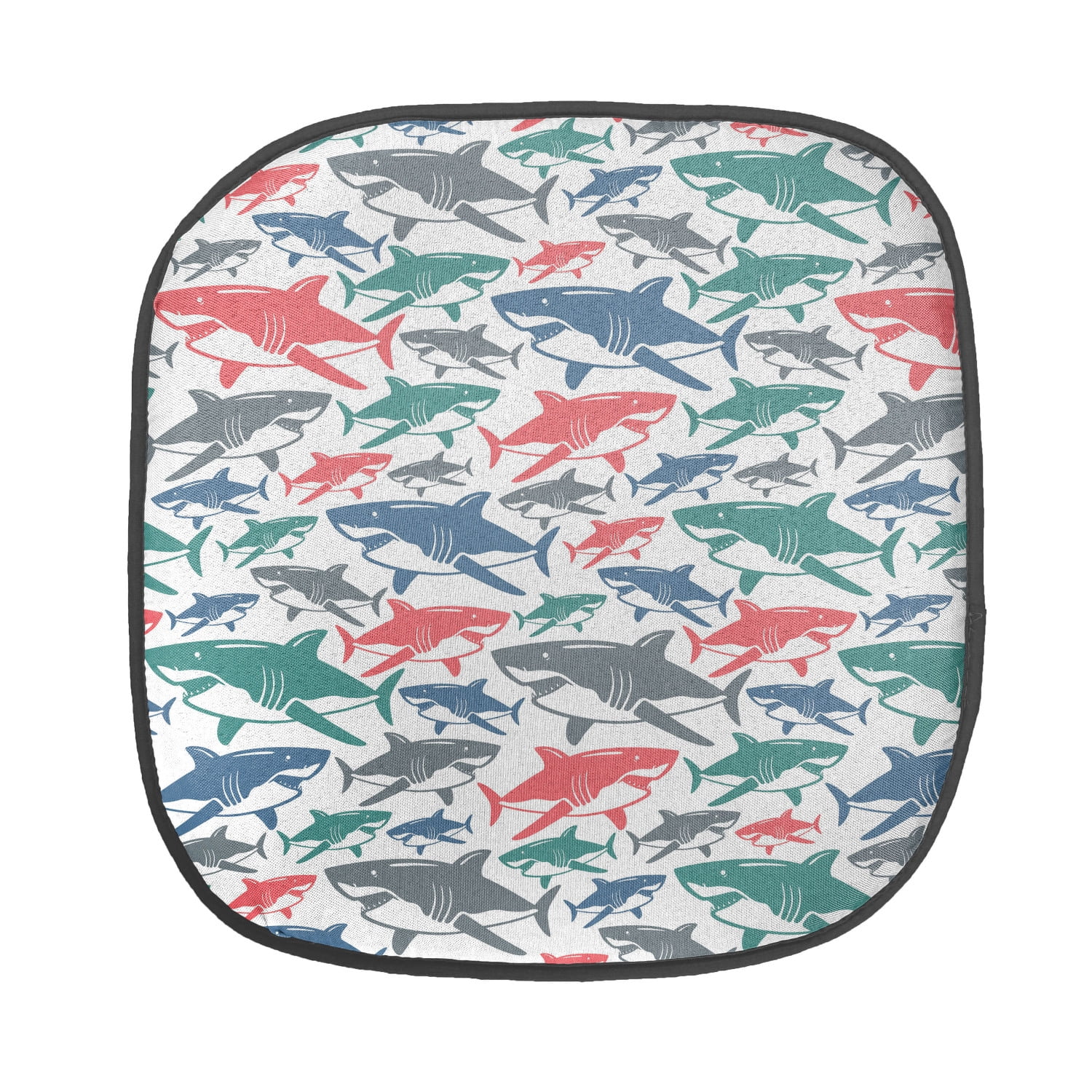 Shark Chair Seating Cushion, Colorful Underwater Fish Pattern Masters ...