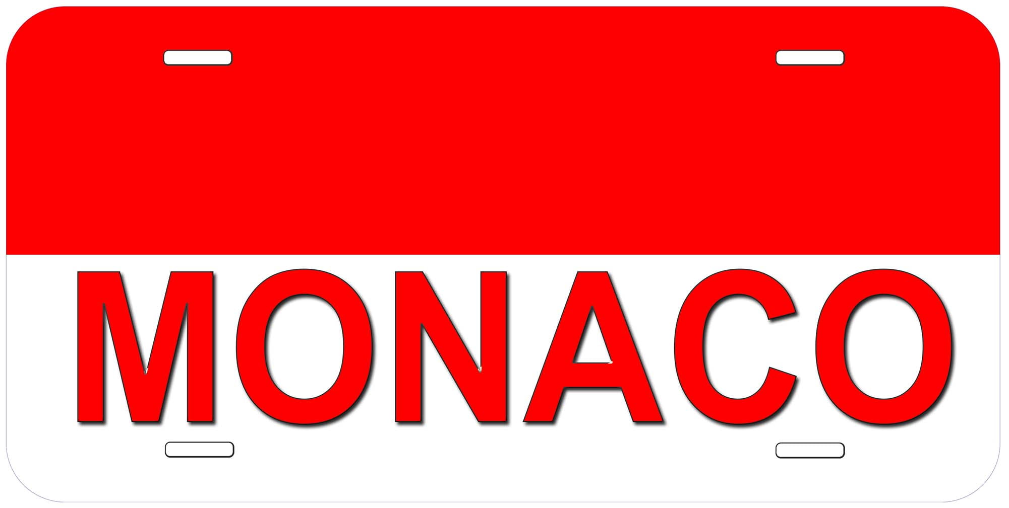 Monaco Flag With Country Name Novelty Car Auto License Plate - Walmart.com