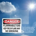 (2 Pack) Flammable Gas OSHA Danger Sign 7 Inch X 5 Inch Vinyl Label ...