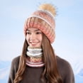 TELOLY 2026 New Women Winter Plush Knit Hat Scarf Set-Soft Fleece Lined ...