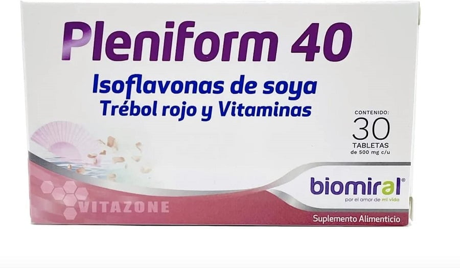 PLENIFORM 40. ISOFLAVONAS DE SOYA. BIOMIRAL TABS 500MG C/U CON 30 ...