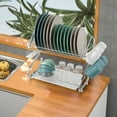 SalonMore 2 Tiers Stainless Steel Dish Rack with Tray - Walmart.com