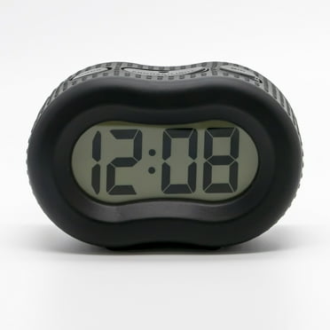 Sharp LED Digital Alarm Clock, Swivel Base, Black Case, Red Display ...