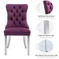 ODUSE-DAILY Velvet Dining Chairs Set of 6, Violet Kitchen & Dining Room ...
