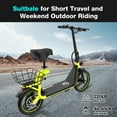 MEGA MOTION Electric Scooter Ebike, 400W Foldable Scooter with Seat 18 ...