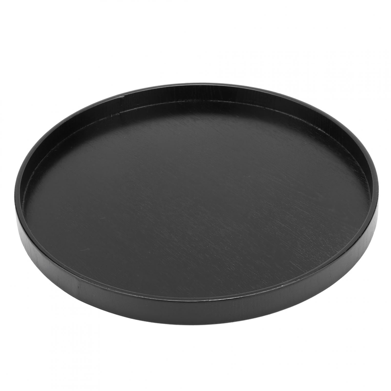 Click here for Faginey Black Wooden Round Tray  Anti Slip Serving... prices