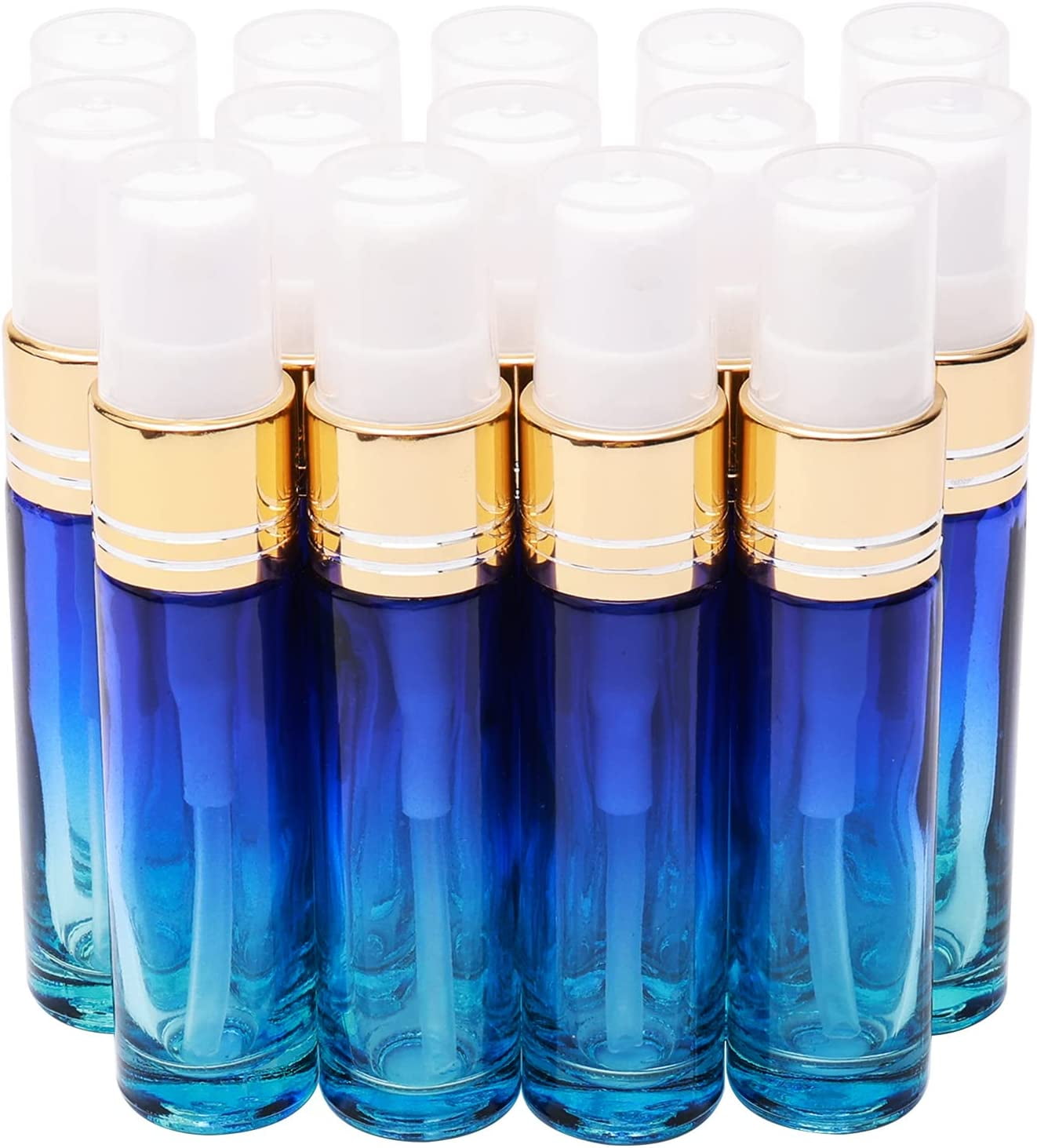 Blue Gradient Color Spray Bottles Glass Vials Tube Perfume Atomizer ...