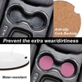 Round Car Coasters 6.5in Cork Design Non Slip Heat Insulation Water ...