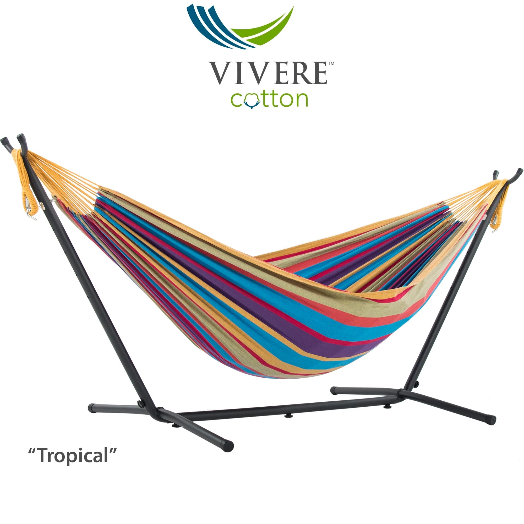 Click here for Vivere Double 2-Person Cotton Hammock With Stand A... prices