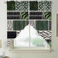 Animal Print Swag Curtain Valance for Window 2 Panels Art Rustic Green ...