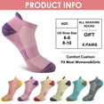 Loritta Womens Breathable Mesh Ankle Socks, Low Cut Cushioned, No Show ...