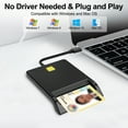 CAC Card Reader, USB C DOD Military Smart Card Reader Fits for Windows ...