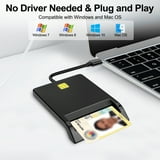 CAC Card Reader, USB C DOD Military Smart Card Reader Fits for Windows ...