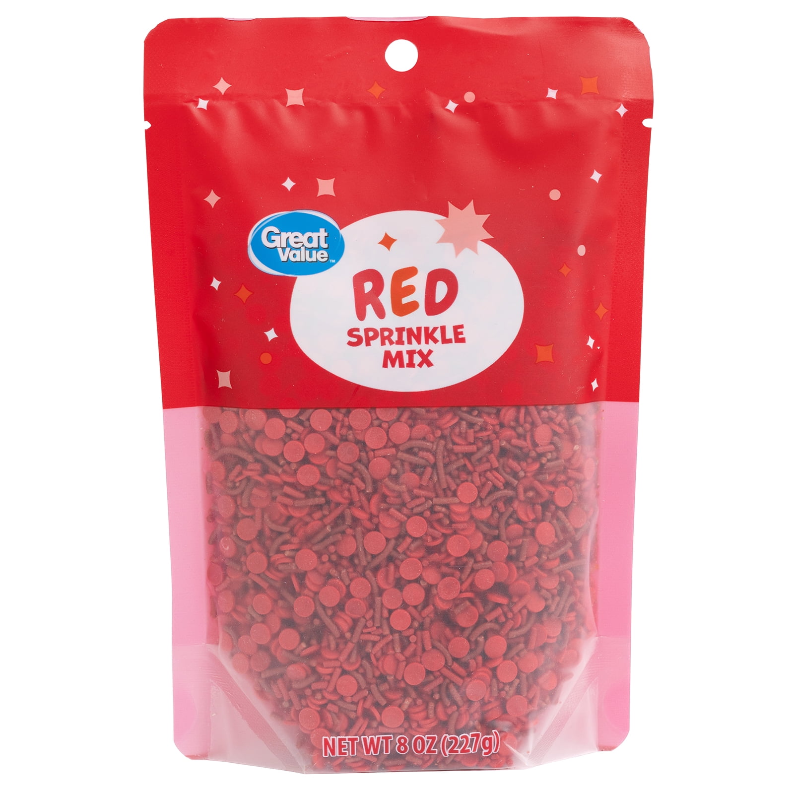 Great Value Red Sprinkle Mix, 8oz - Walmart.com