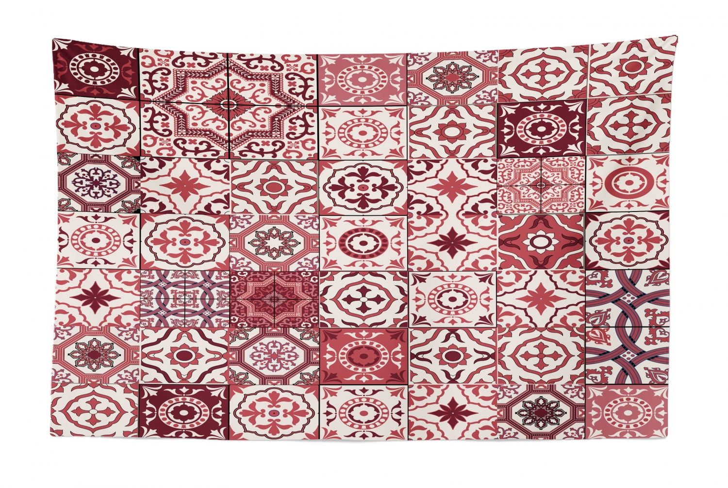 Vintage Tapestry, Vintage Style Repetitive Monochrome Design Ornate ...