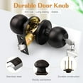 (2 Pack Keyed Alike Door Knobs Combo Pack, Oil Rubbed Bronze Lockset ...