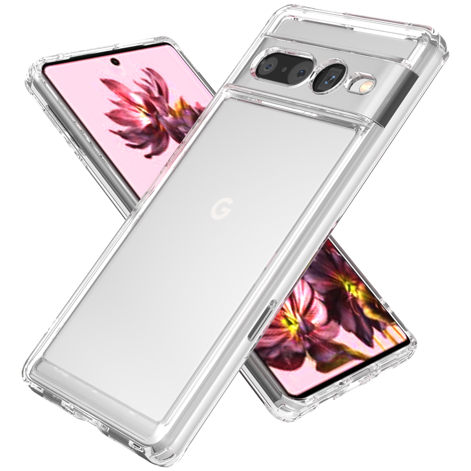 CoverON For Google Pixel 7 Pro Case, Hybrid Slim fit Hard Back TPU Rim ...