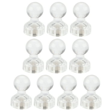 Officemate Push Pin Style Magnets, 10/Pack, Assorted Translucent Colors ...