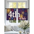 4th of July Sheer Curtains for Living Room Bedroom Independence Day Red ...