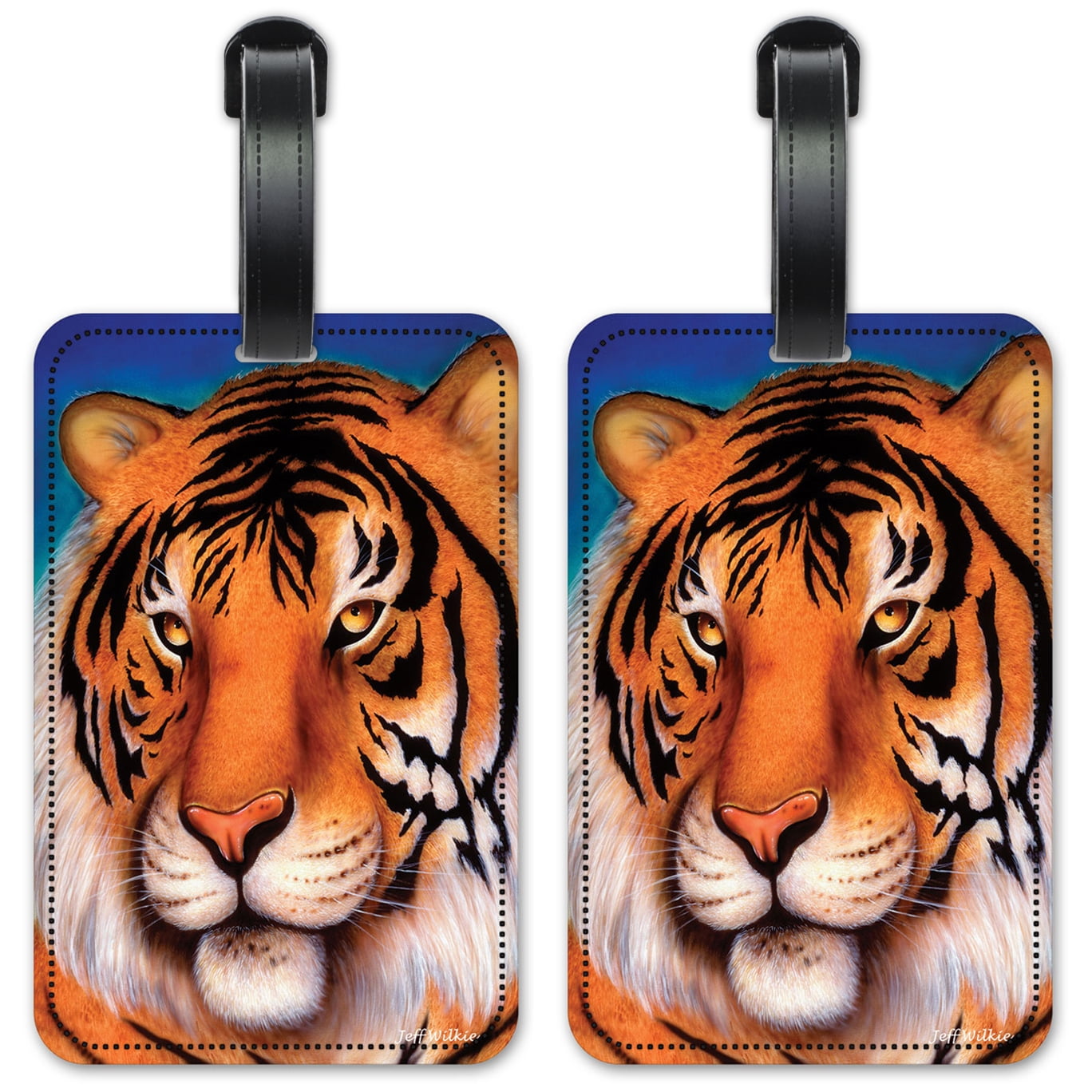 Tiger - Luggage ID Tags / Suitcase Identification Cards - Set of 2 ...