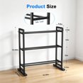 3 Tier Dumbbell Rack Stand, Adjustable Width Weight Rack for Gym with ...