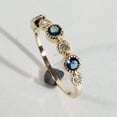 14K Yellow Gold London Blue Topaz Diamond Ring, Natural Blue Topaz ...