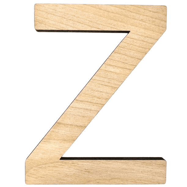16" Tall MDF Letter Z | 1/4" Thick Birch | Krafty Supply Letters ...