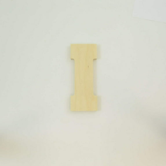 Package of 1, 14 Inch X 1 Thickness Baltic Birch Wood Letter I in The ...