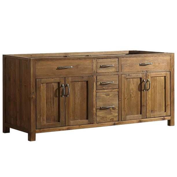 Design Element Bryson 72" Reclaimed Wood Vanity Base Only in Walnut ...
