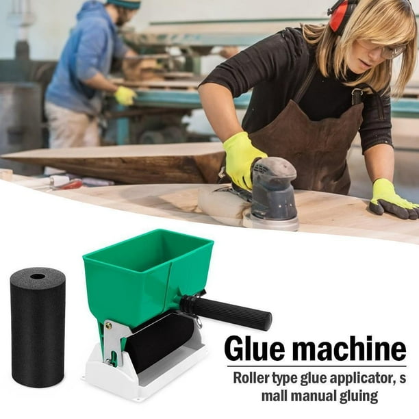 Peggybuy Manual Glue Applicator Roller Portable Handheld Gluer with 2 Wheels Woodworking ...