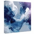 Blue Purple Abstract Fluid Canvas Wall Art for Living Room, Modern ...