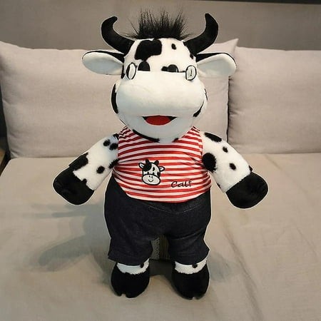 Simulation Milk Cow Plush Toy Home Decor Soft Stuffed Cartoon Lifelike ...