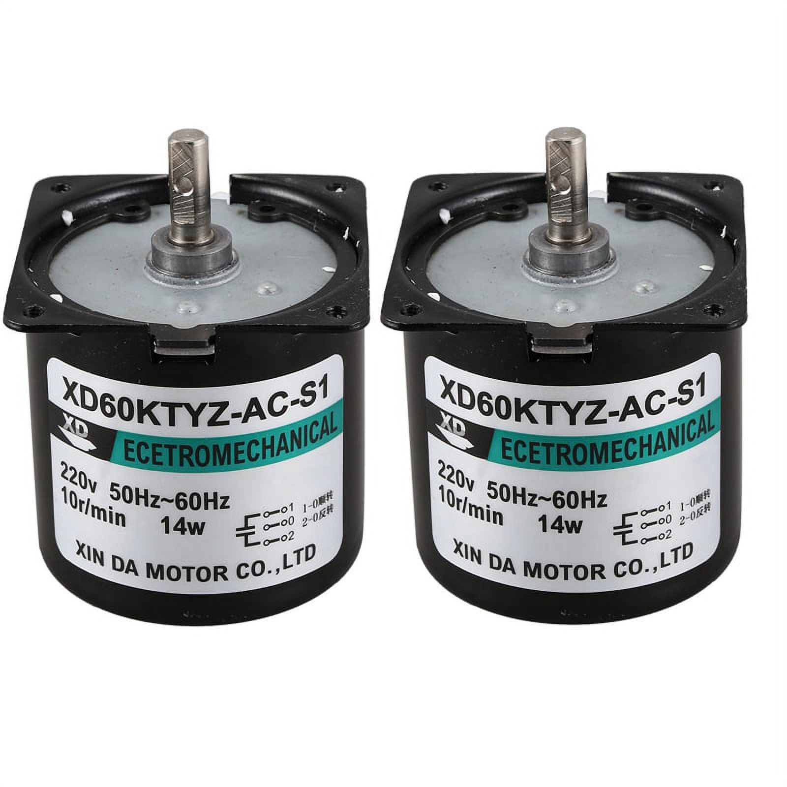 2X 60Ktyz Ac Motor 220V 10Rpm Motor Sincrónico Eléctrico Magnético Permanente 14W Motor de Imán ...