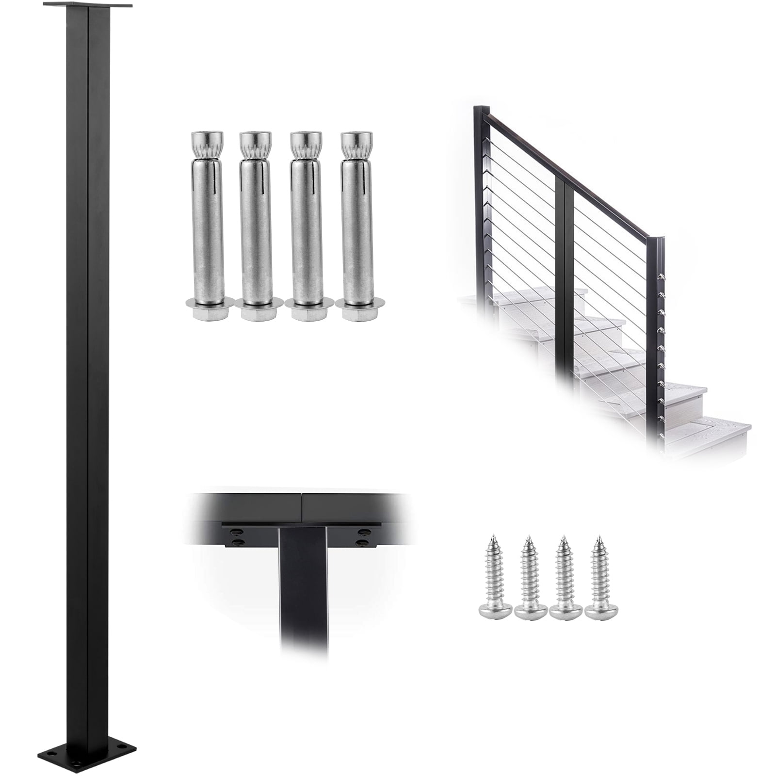 Click here for Kffkff Wire Balustrade Post  36 X 1.5 X 1.5 Iron F... prices