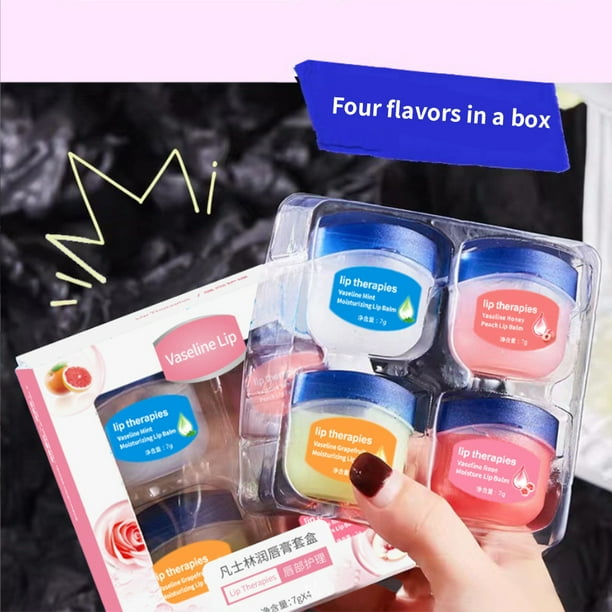 Vaseline Lip Therapy, Cherry Blossom/Honey/Original/Rose（4pcs） - Walmart.ca