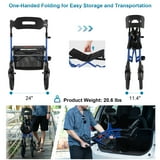 MAXWALK Rollator Walker for Tall Seniors, 12'' All Terrain Big Rubber ...