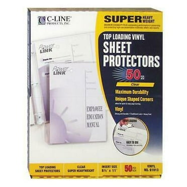 C-Line Super Heavyweight Vinyl Sheet Protector, Clear, 2", 11 x 8 1/2 ...