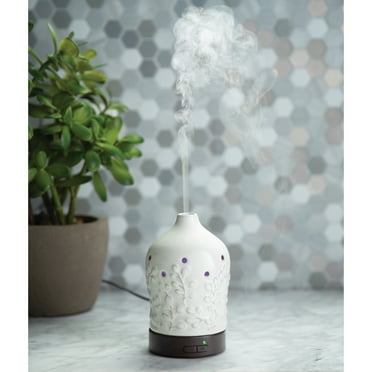 Airome 100 mL Ultrasonic Essential Oil Diffuser, Jasmine, Grey ceramic ...