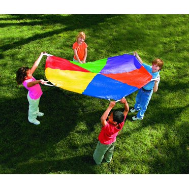 Fun Express 18 Ft. Rectangle Parachute with Holes & Handles - Walmart.com