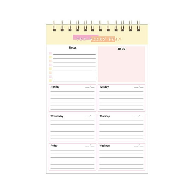 2025 Plan Notebook 2025 Weekly Notepad Schedule For Homemakers Students ...