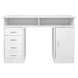 FCH Wood Computer Desk Office Black White Laptop PC Work Table with ...